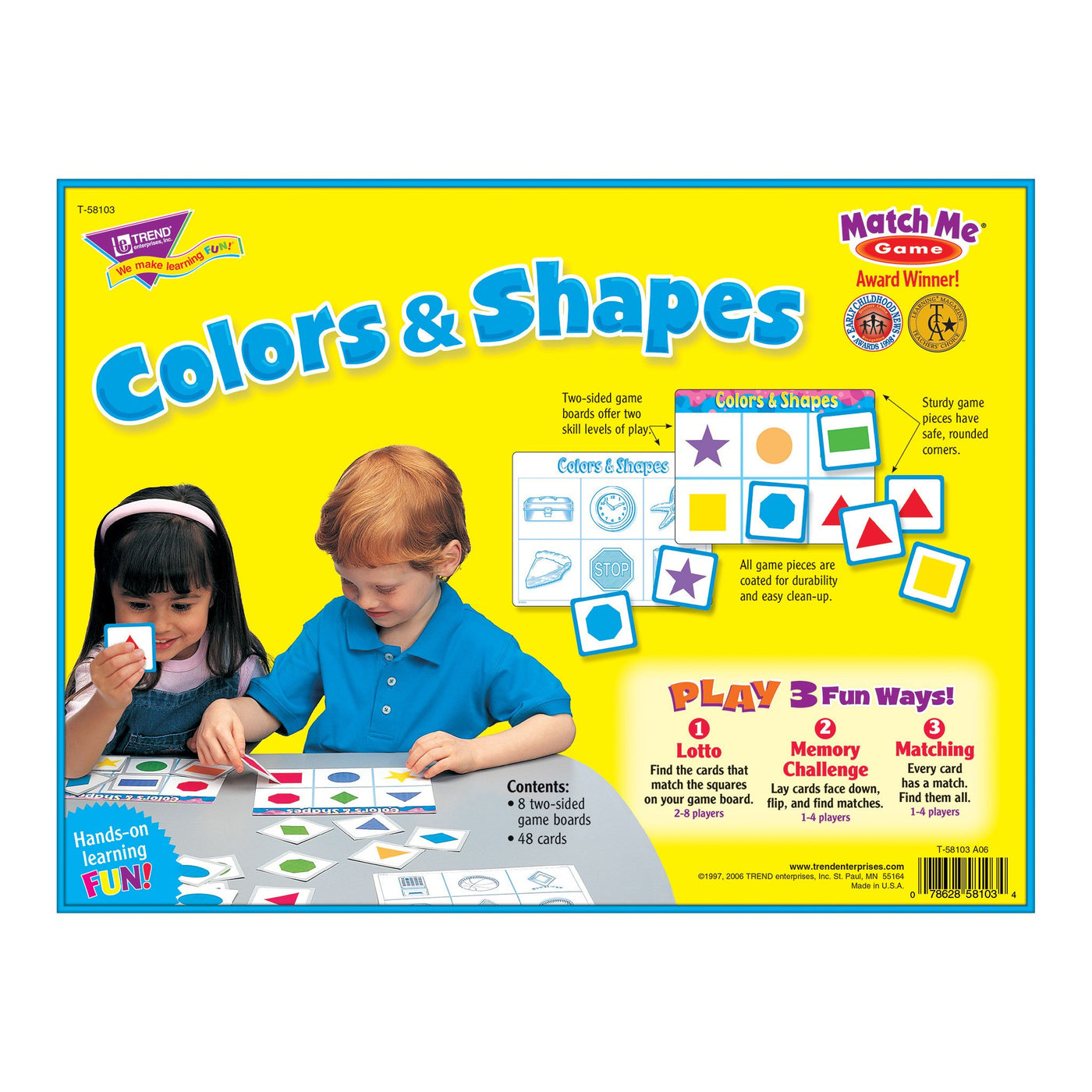 Match Me® Games Colors and Shapes T58103 — TREND enterprises, Inc.