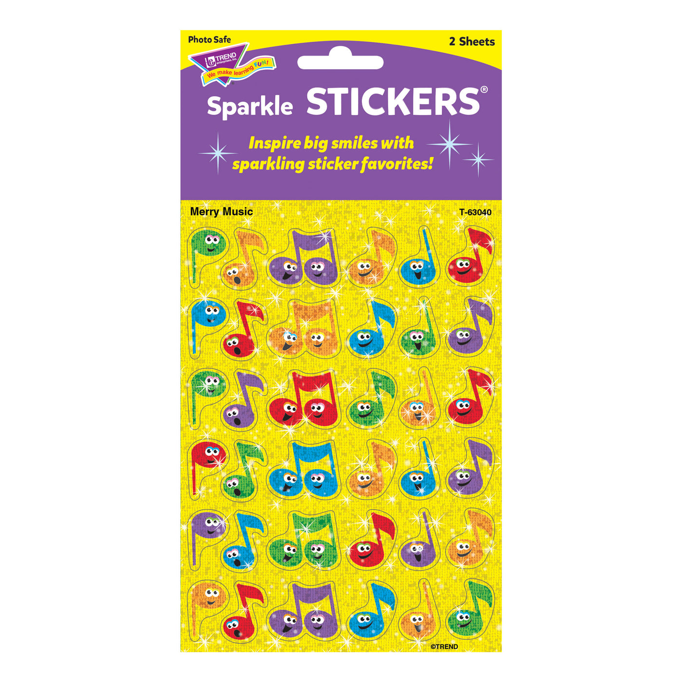 Sparkle Stickers® Merry Music T63040 — TREND enterprises