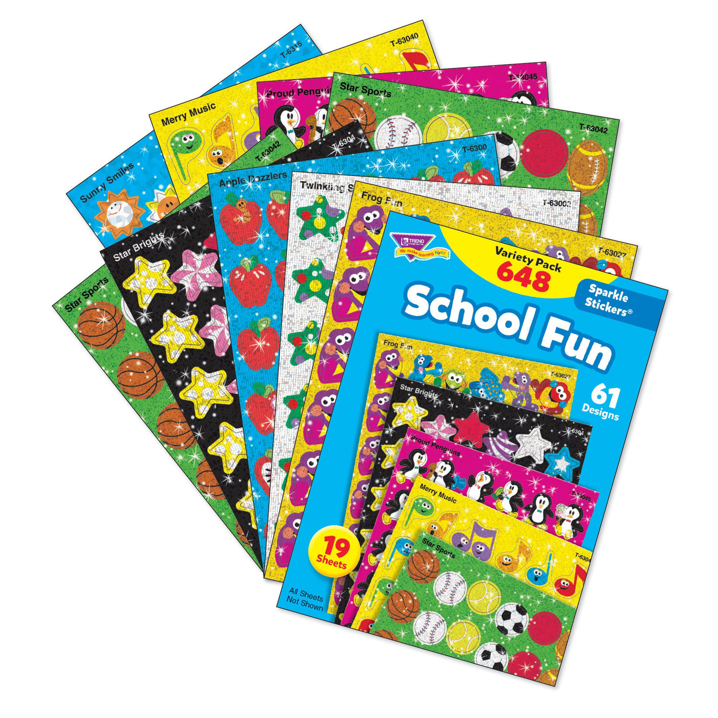 Sparkle Stickers® Variety Pack School Fun T63904 — TREND enterprises, Inc.