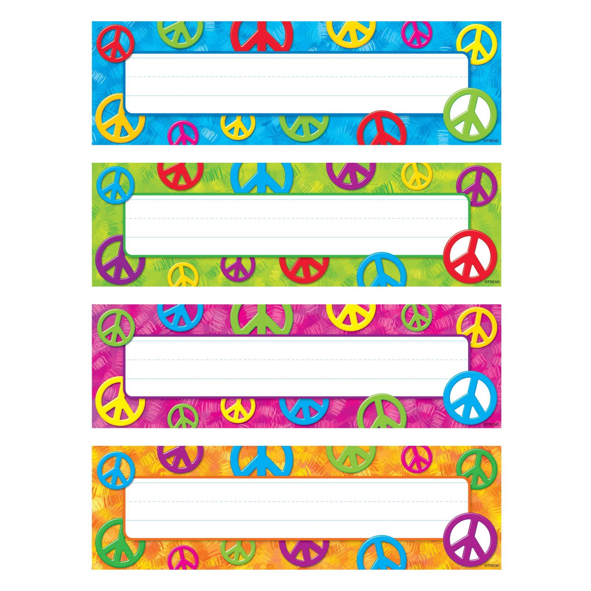 Desk Toppers® Name Plates Variety Pack Peace Signs T69908 — TREND ...