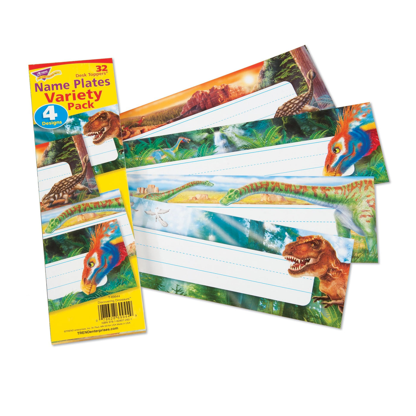 Desk Toppers® Name Plates Variety Pack Discovering Dinosaurs® T69944 ...