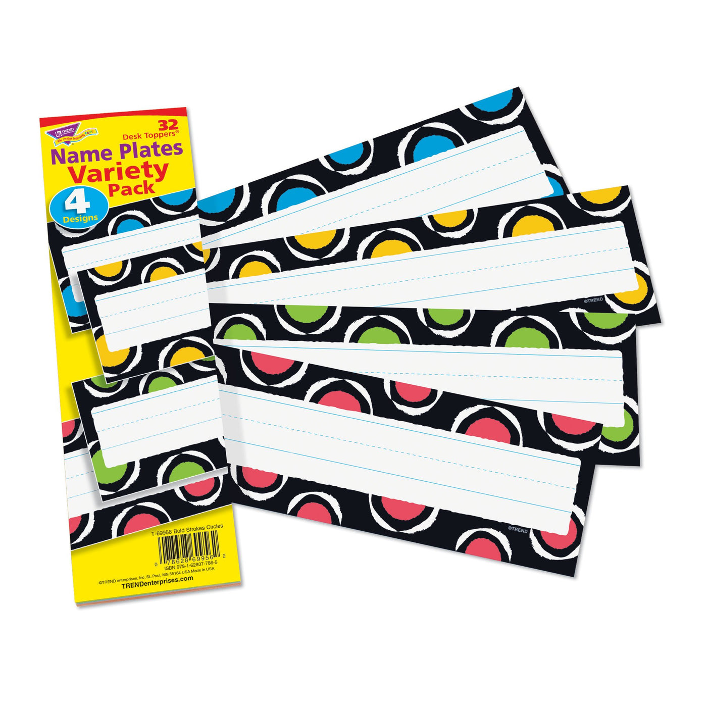 Desk Toppers® Name Plates Variety Pack Bold Strokes Circles T69956 ...