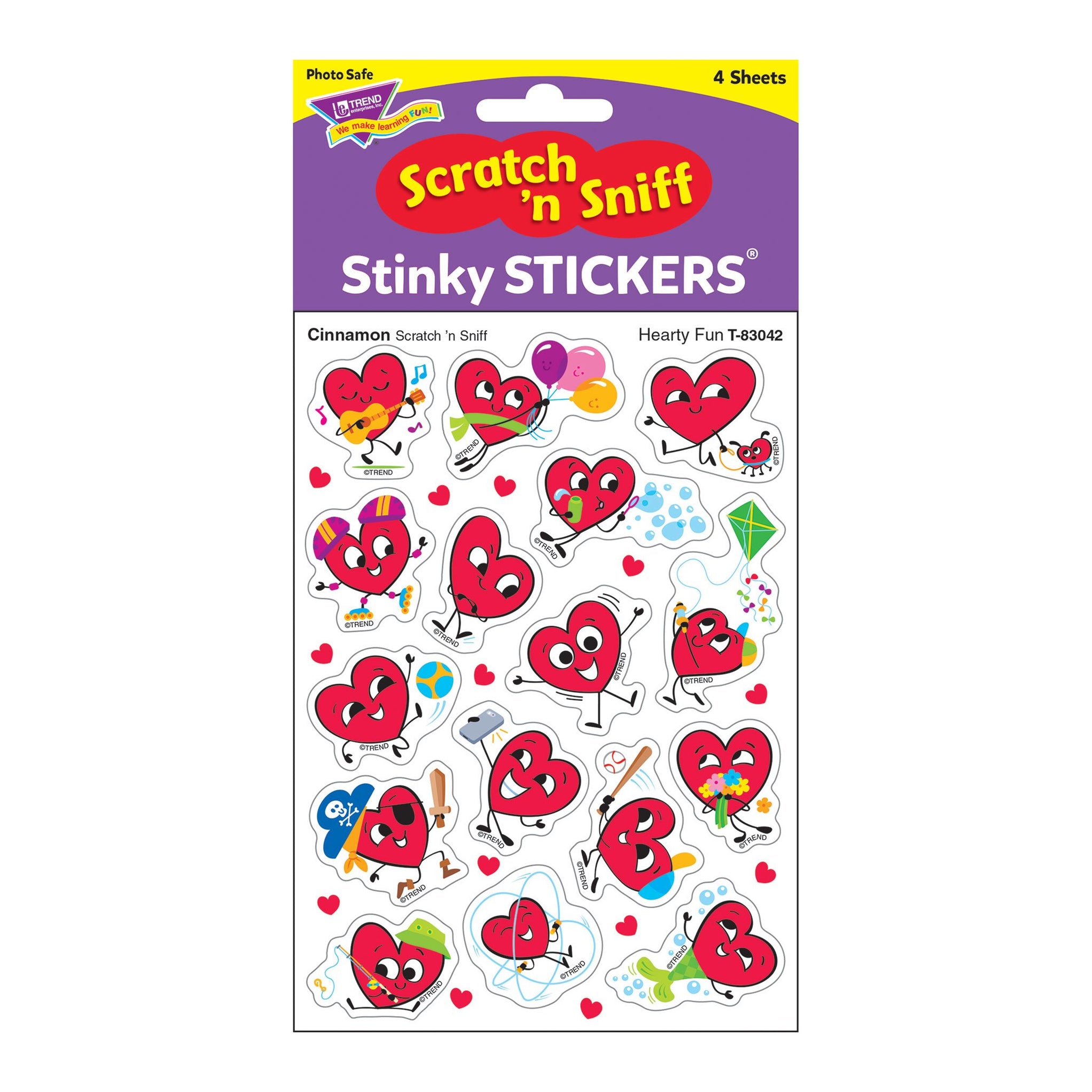 Scratch 'n Sniff Stinky Stickers Hearty Fun, Cinnamon scent T83042 ...