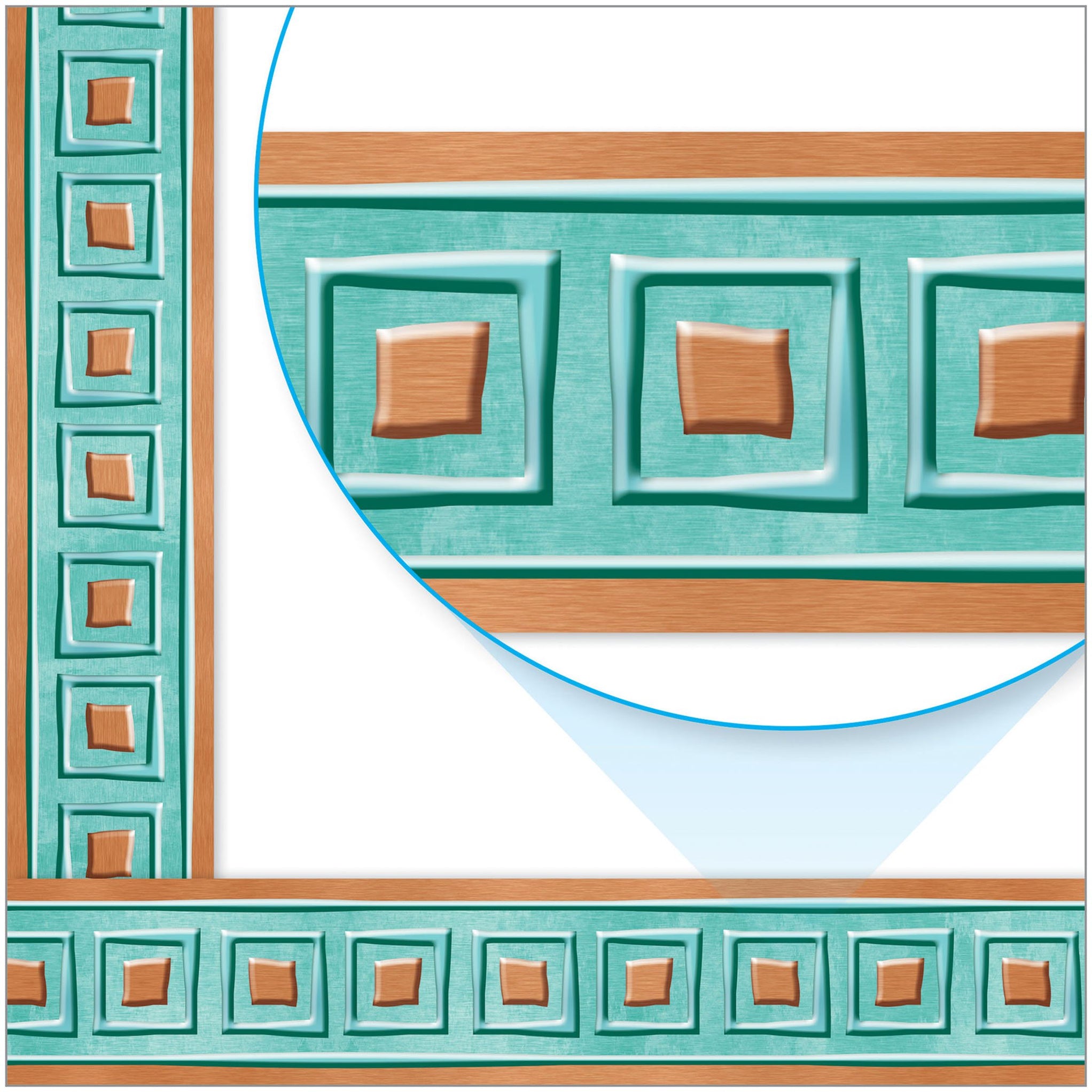 Bolder Borders® I ♥ Metal Copper Squares T85601 — TREND enterprises, Inc.
