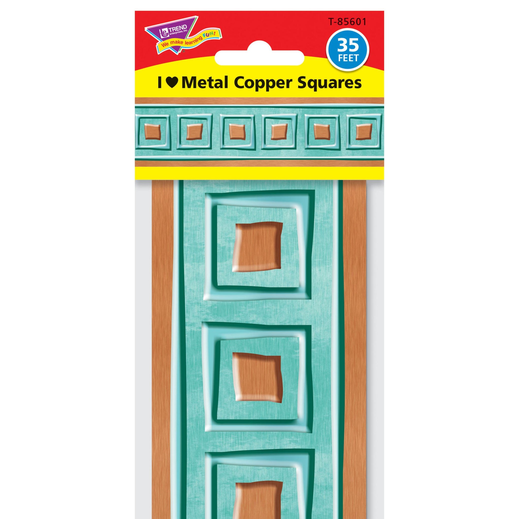 Bolder Borders® I ♥ Metal Copper Squares T85601 — TREND enterprises, Inc.