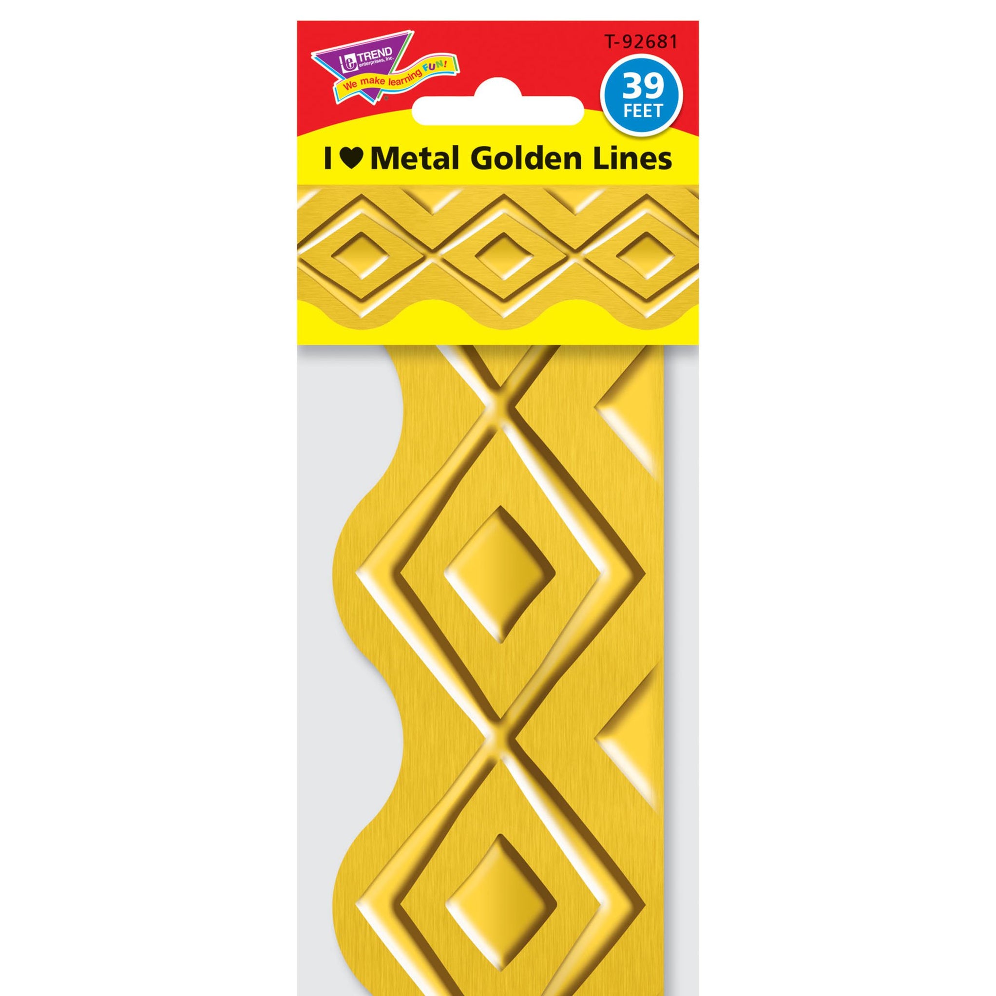 Terrific Trimmers® I ♥ Metal Golden Lines T92681 — TREND enterprises, Inc.