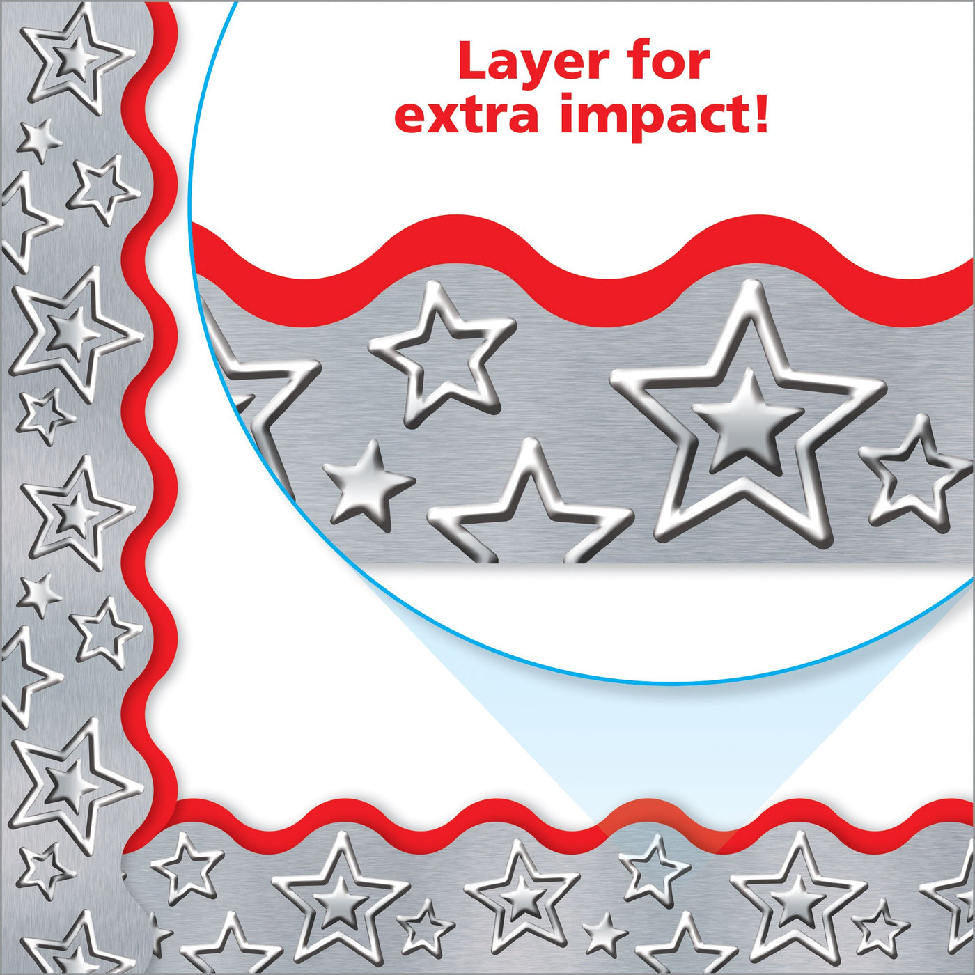 Terrific Trimmers® I ♥ Metal Silver Stars T92682 — TREND enterprises, Inc.