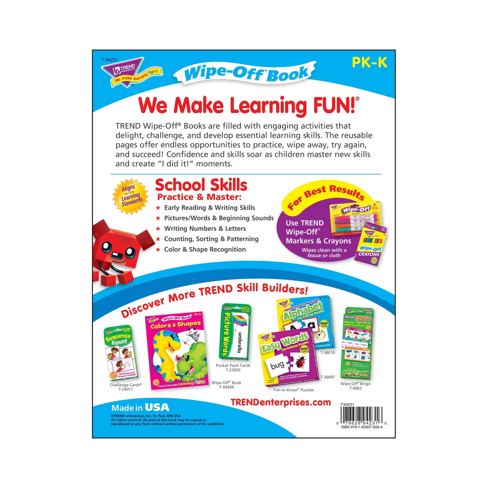 Wipe-Off® Book School Skills T94231 — TREND enterprises
