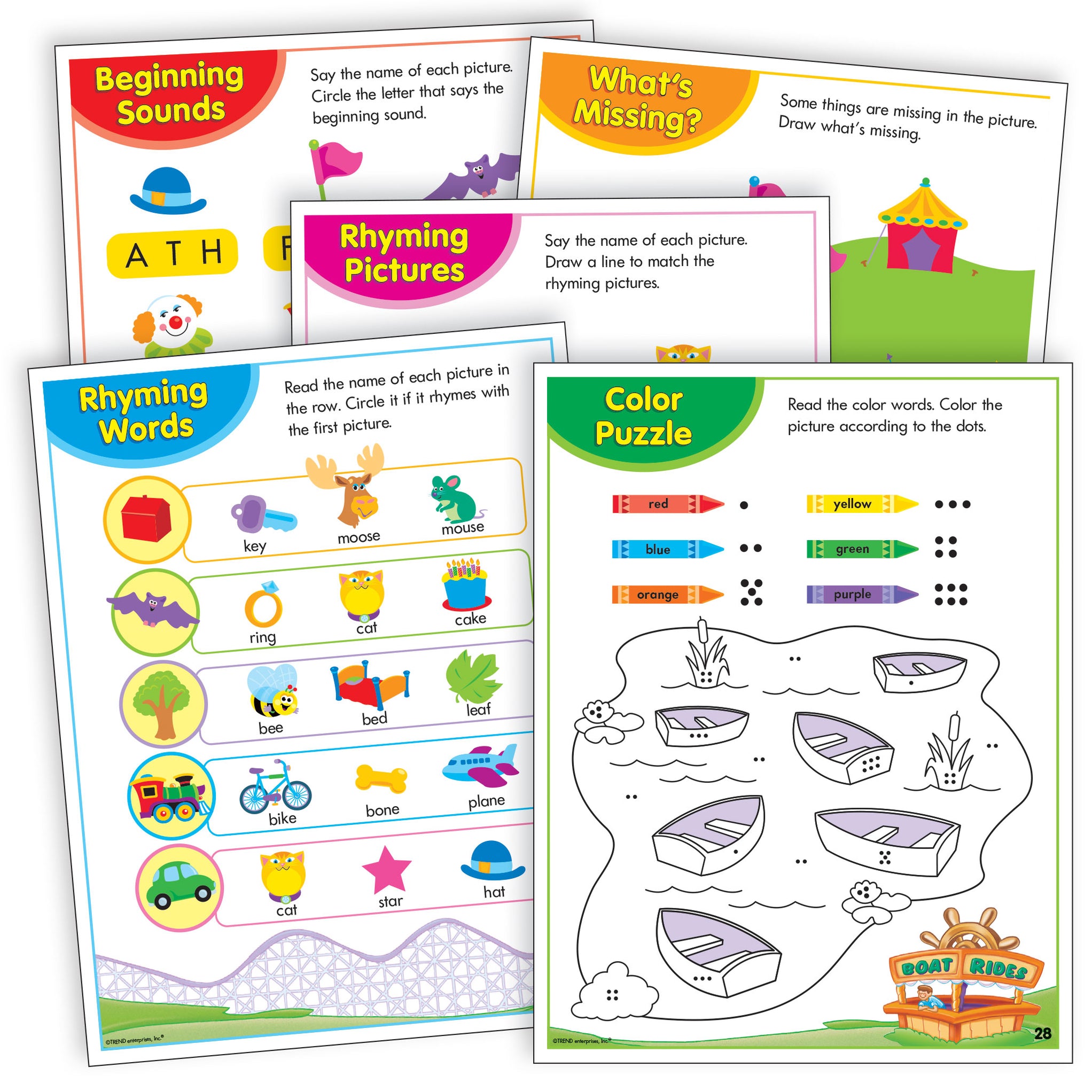 Printable Activity Workbook ABC Early Reading Fun Kindergarten P14105 ...